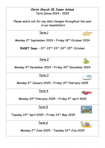 Term Dates – Christ Church C of E Junior School, Ramsgate